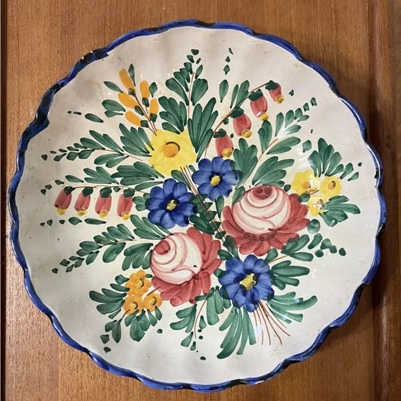 Nove | Accents | Vintage Italian Serving Bowl Floral Hand Painted Signed Italy Vanro M 43 S Read ...